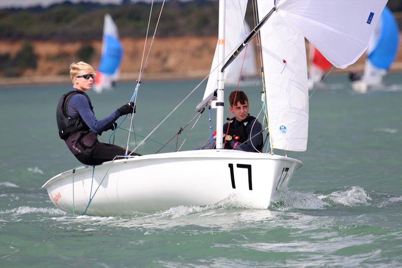 Joe Warwicker and Hugo Valentine third overall in 420 GP 6 at Warsash