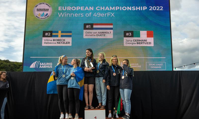 49er FX medalists - Day 6 - European Championships - Aarhus, Denmark ...