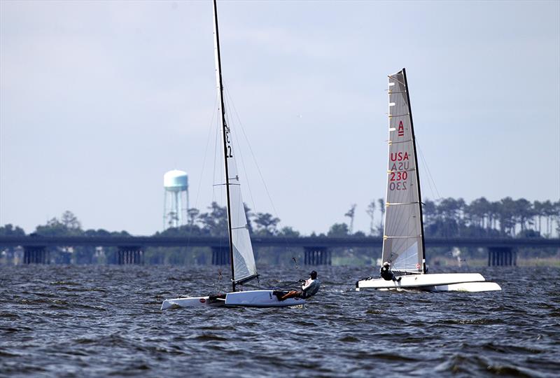 Racing on day 4 of the A Class Catamaran North American Championship