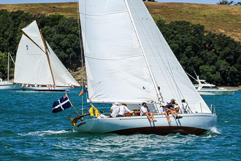 Arohia with Rawhiti tacking in the background - Mauhrangi Regatta ...