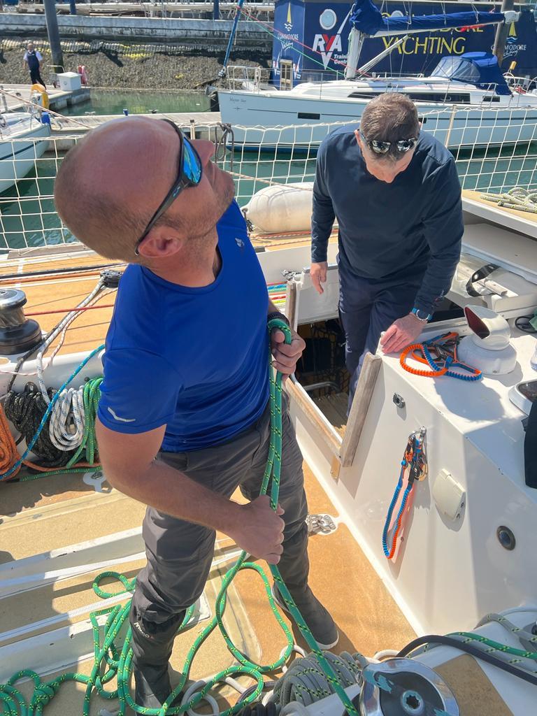 Crew preparing the yachts for Level 4 - Clipper Race Level 4 Training ...
