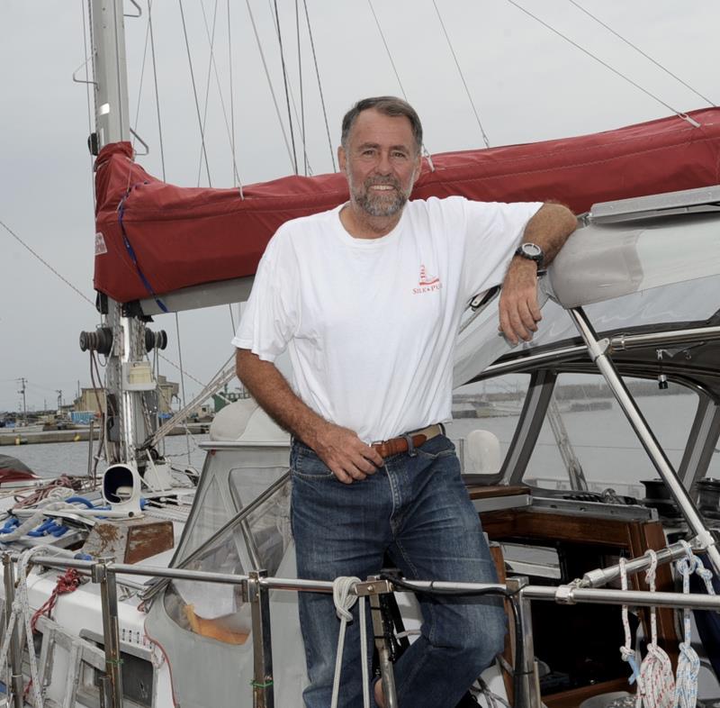 Kirk Patterson aboard his yacht in Japan
