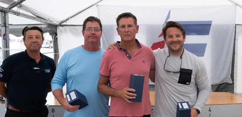 2022 International Etchells Class Pre-Worlds at Cowes (l-r) Laurence ...