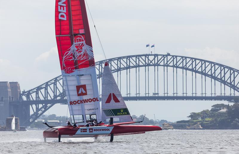 Denmark SailGP Team our training on Sydney Harbour for the first time ...