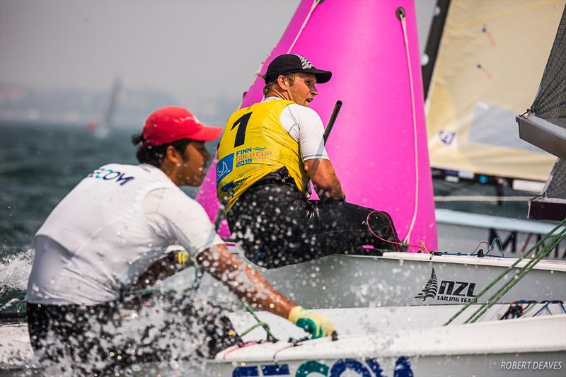 Josh Junior (NZL) - Yellow bib - Day 5, Finn Gold Cup, Melbourne ...