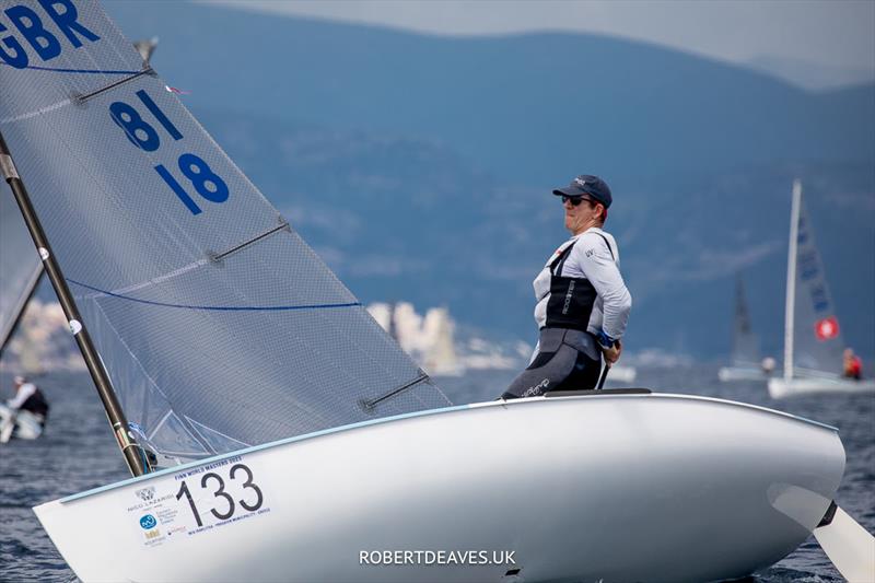 Nick Craig on day 1 of the 2023 Finn World Masters in Greece