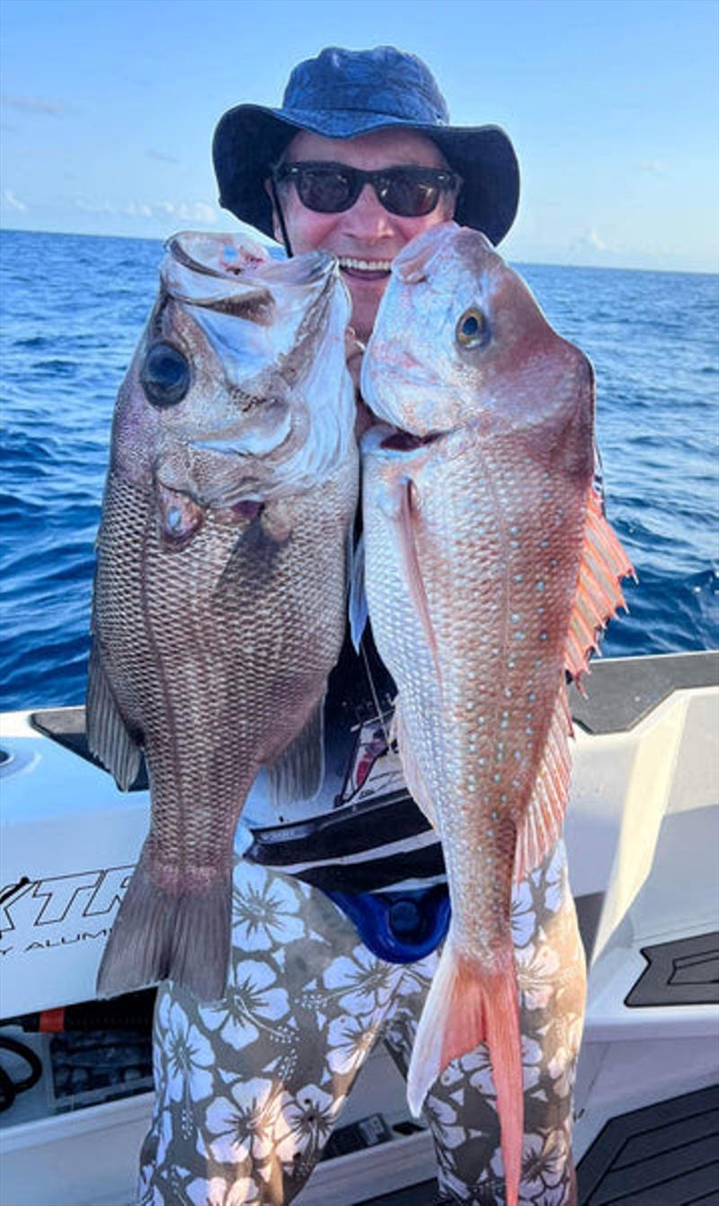 Tim Dale picked up a handy feed of snapper and pearl perch. Two of only ...