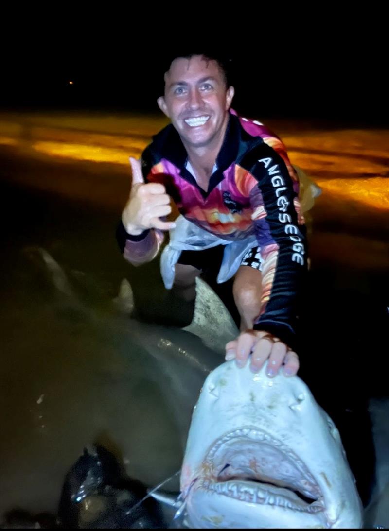 Tim caught this sizeable lemon shark from Urangan Pier this week ...