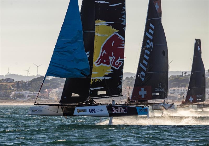 Red Bull Sailing Team leads into the leeward gate - GC32 Lagos Cup 1