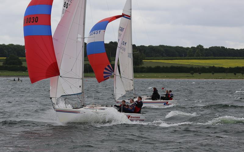 Evolution & Kingfisher downwind during the Hunter Formula One nationals ...