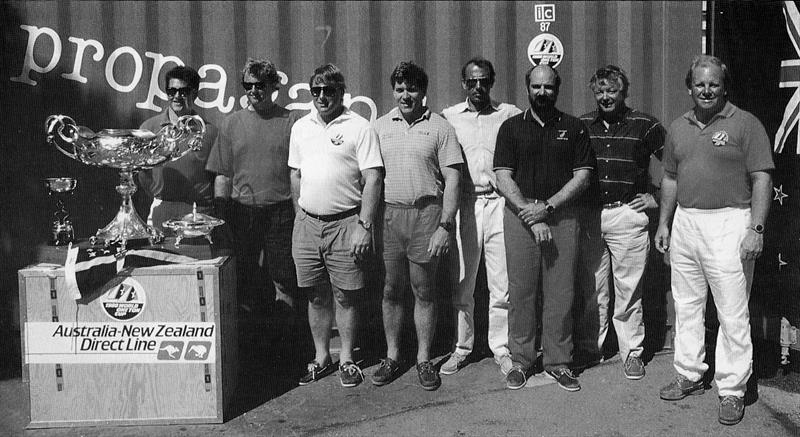 Propaganda, 1988 One Ton Cup winner crew: From left - Dean Phipps, Rick ...