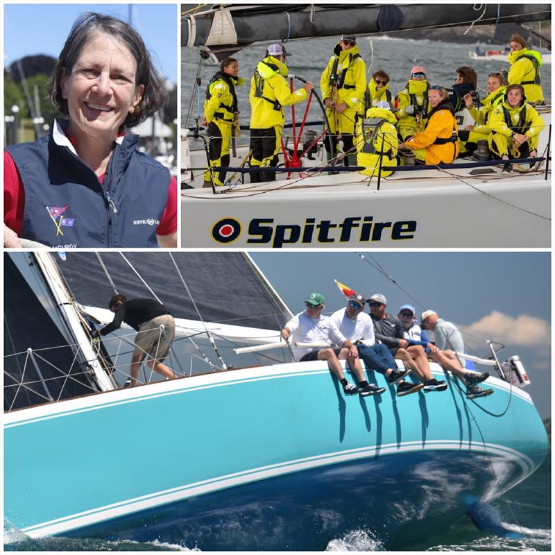 Clockwise from top left: Sheila McCurdy, skipper of Selkie; the crew of ...