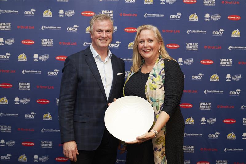 Volunteer of the Year Delma Dunoon presented by ORCV Commodore Cyrus ...