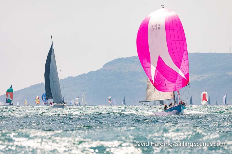 Scherzo of Cowes, GBR73R, SandS Swan 36, during the 2023 Round the ...