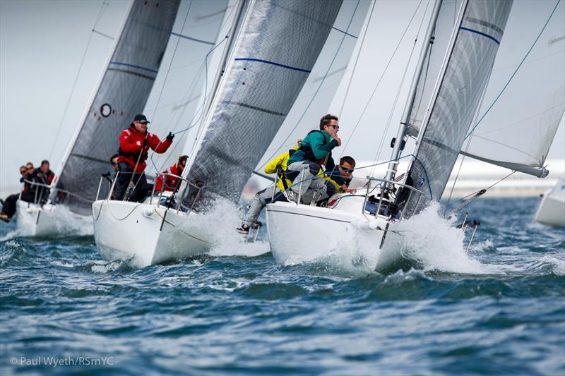 J80 fleet on day 1 of the Harken June Regatta