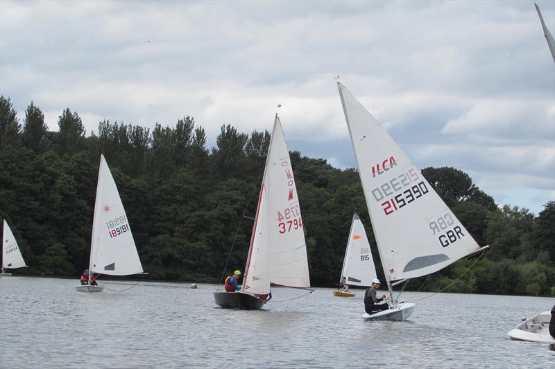 2nd overall Thomas Brindley in his ILCA 7 during the 2023 Border Counties Midweek Sailing Series ...