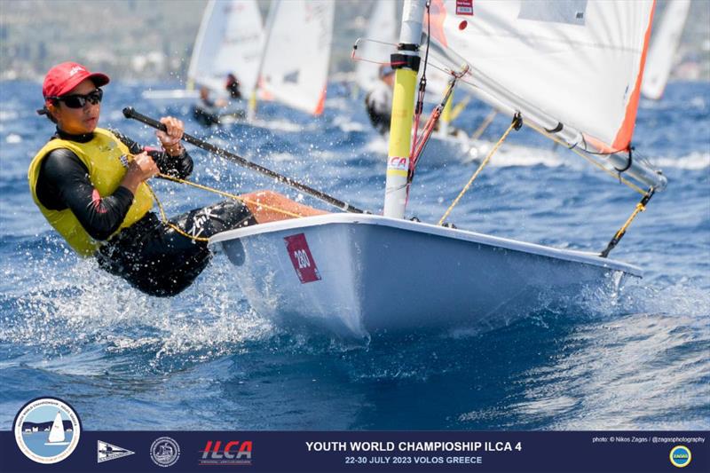 2023 ILCA 4 Youth Worlds at Volos, Greece Day 4