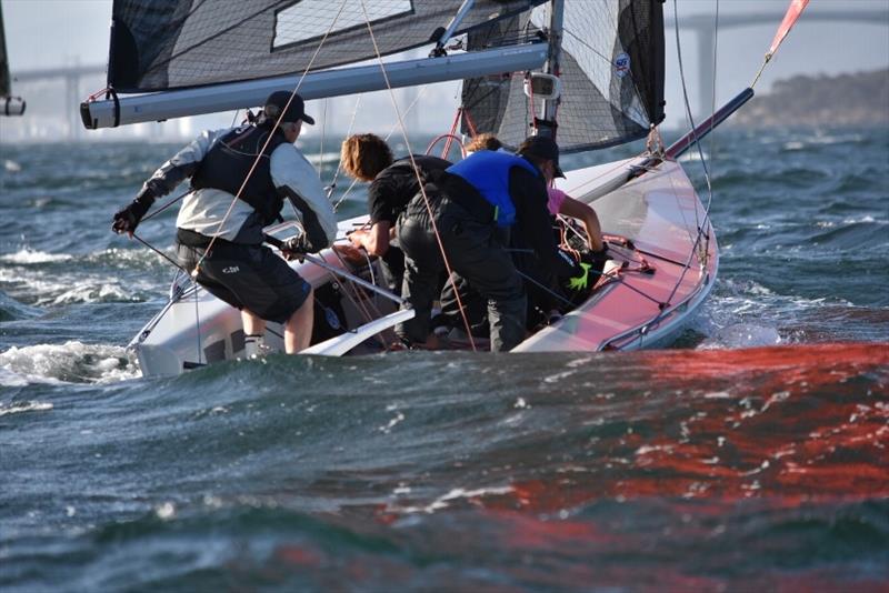 Mind Games gybing downwind on a wave - SB20 Summer Pennant Series 2020