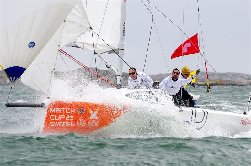 Capvis Swiss Match Race Team battling the breeze at the 2023 GKSS Match ...