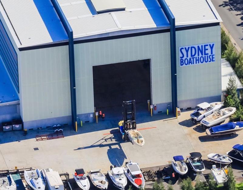 Sydney Boathouse dry stack boat storage option available on site