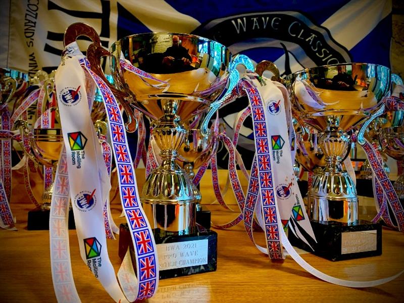 Tiree Wave Classic trophies