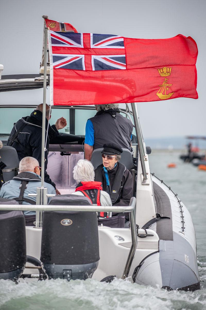 HRH The Princess Royal heads out on the water with RLymYC Commodore ...