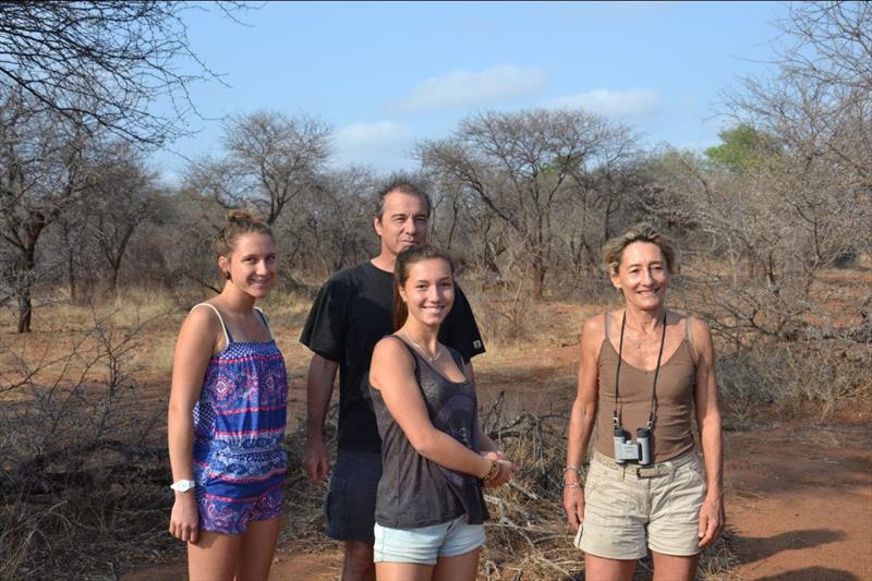 Fraçois Gouin with his wife and daughters
