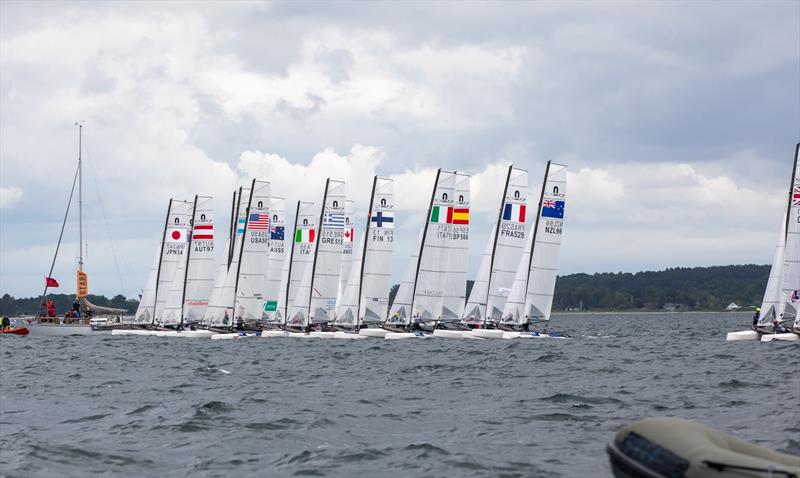 Nacra 17 start - Day 4 - European Championships - Aarhus, Denmark ...