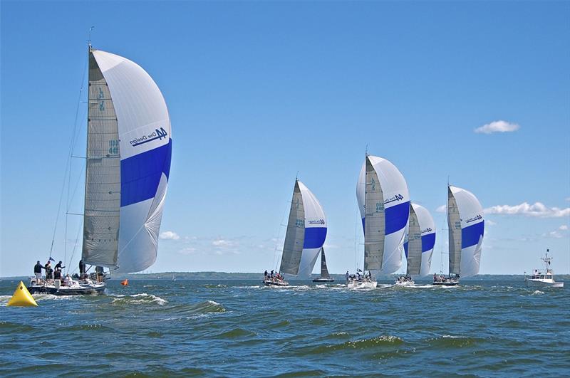 American Yacht Club Spring Regatta 2023 - J/44 spinnaker parade downwind