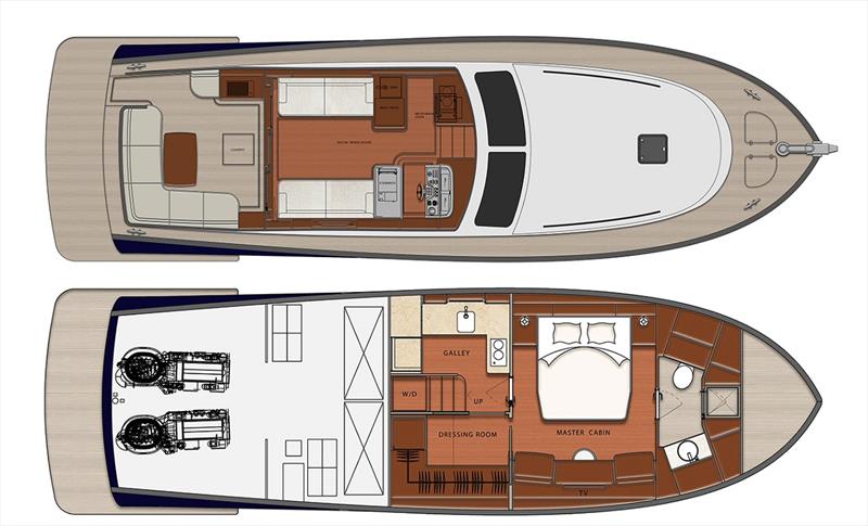 Small Yacht Floor Plan MS Custom Line 2020 Yacht Charter