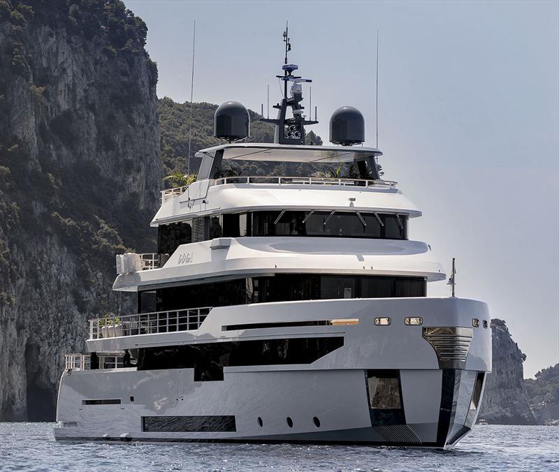 White steel hull, with an aluminium superstructure, expresses the ...