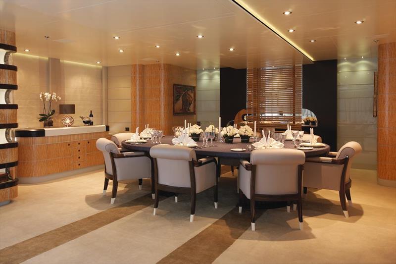 73m Feadship superyacht Predator - Dining