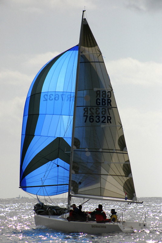 The Projection 762 'Distraction' sailing in Plymouth