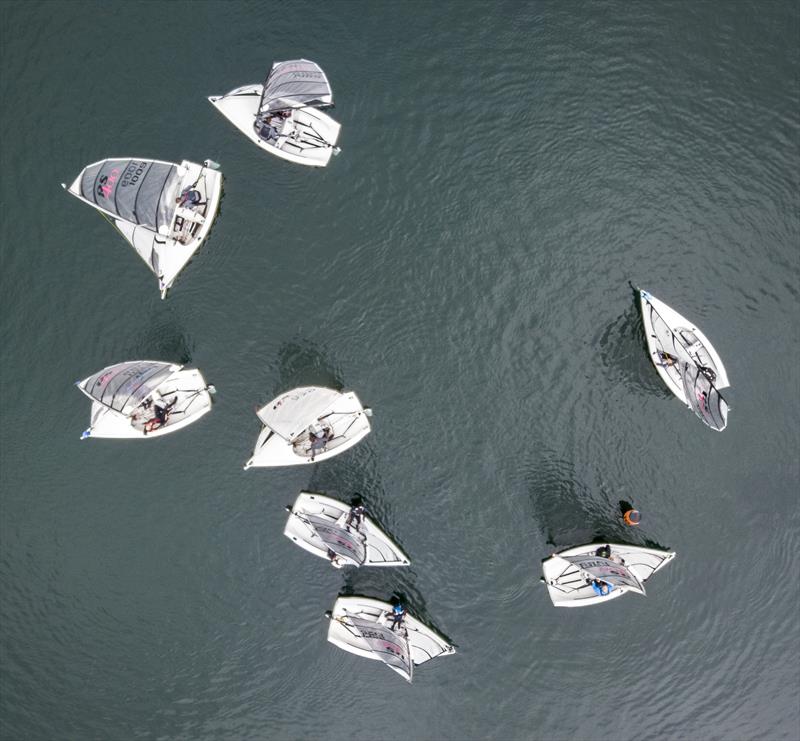 Rounding the windward mark in light winds during the RS400 Northern ...