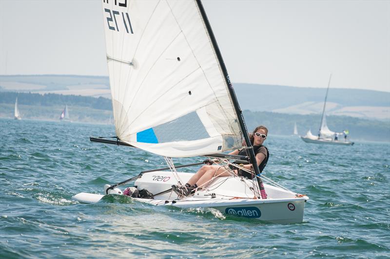 RS Aero upwind at the Lymington Dinghy Regatta 2018