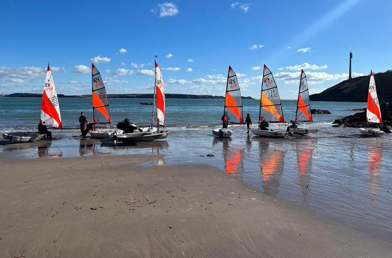 RS Tera sailing at Dale in Pembrokeshire, Wales