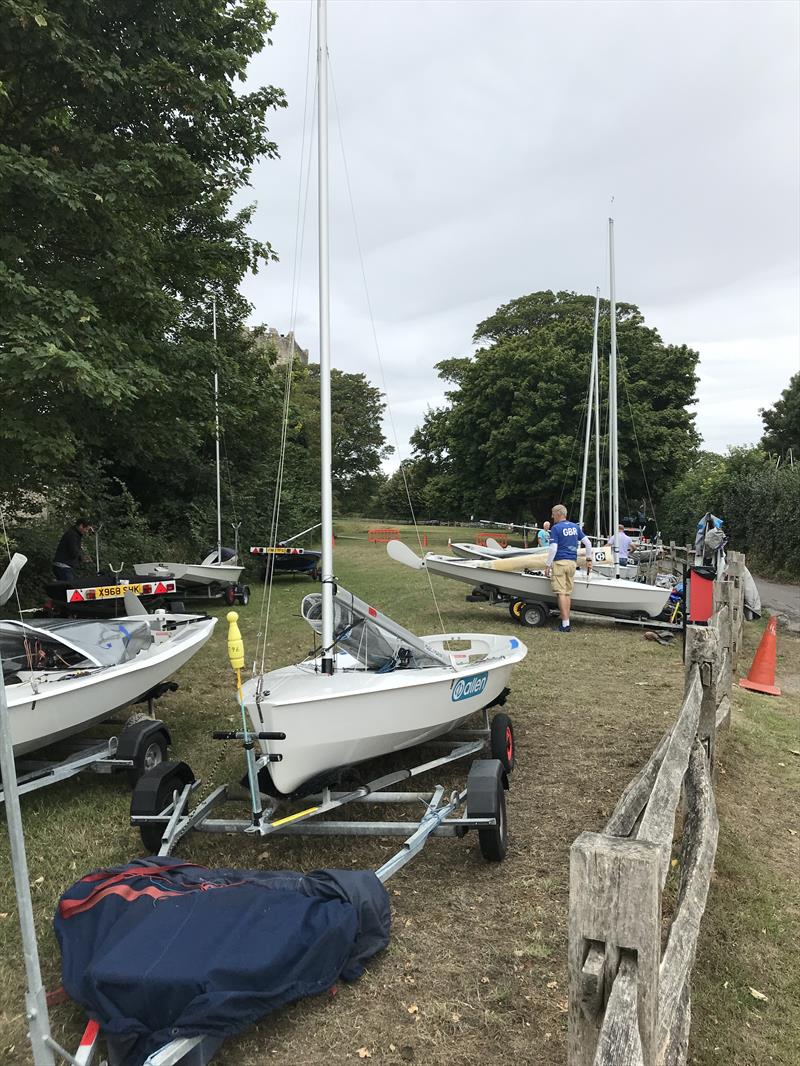 Competitors rigging at the Portchester Solo Open