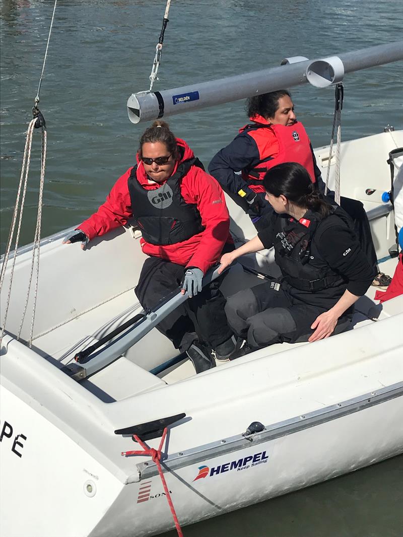 Blind Sailing practicing in Cowes ahead of the Worlds