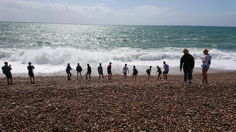 Big waves on Chesil beach on day 1 of the GJW Direct Topper Nationals ...
