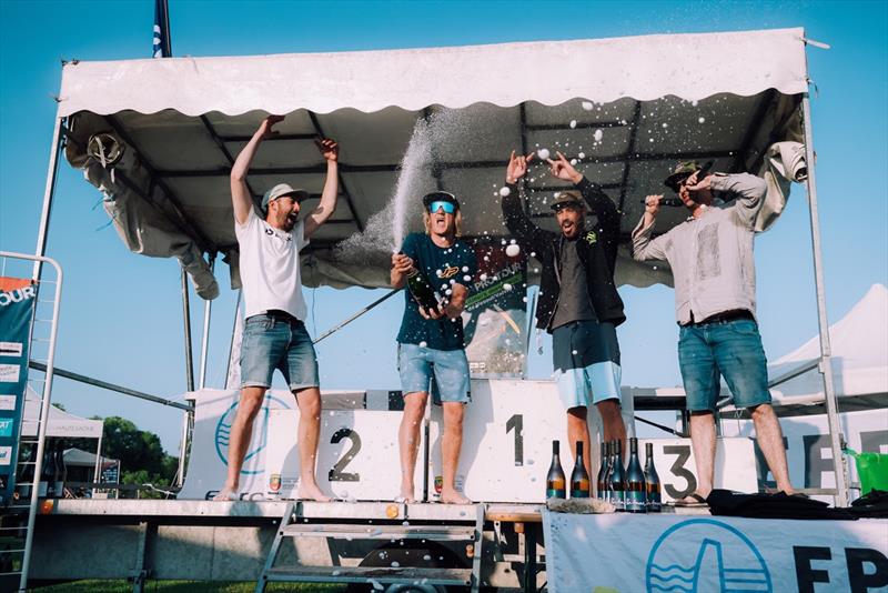 Hyped by the crowd, the 2023 Men's Podium celebrated their successes ...