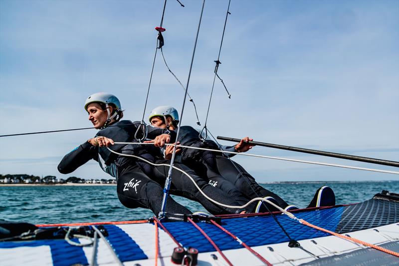Quentin Delapierre and Manon Audinet train for their Nacra 17 Olympic ...